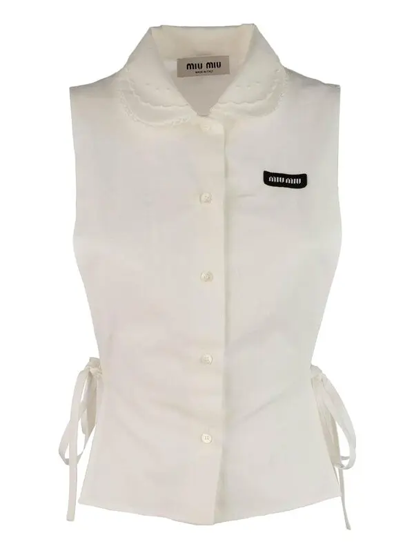 Miu Miu Sleeveless Button-up Shirt - Multicolor