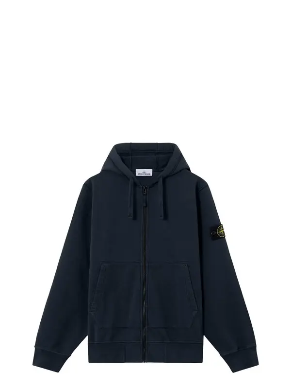 Stone Island Organic Cotton Zip-up Hooded Sweatshirt - Multicolor
