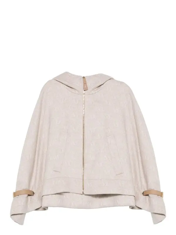 Max Mara Wool Hooded Cape - Multicolor