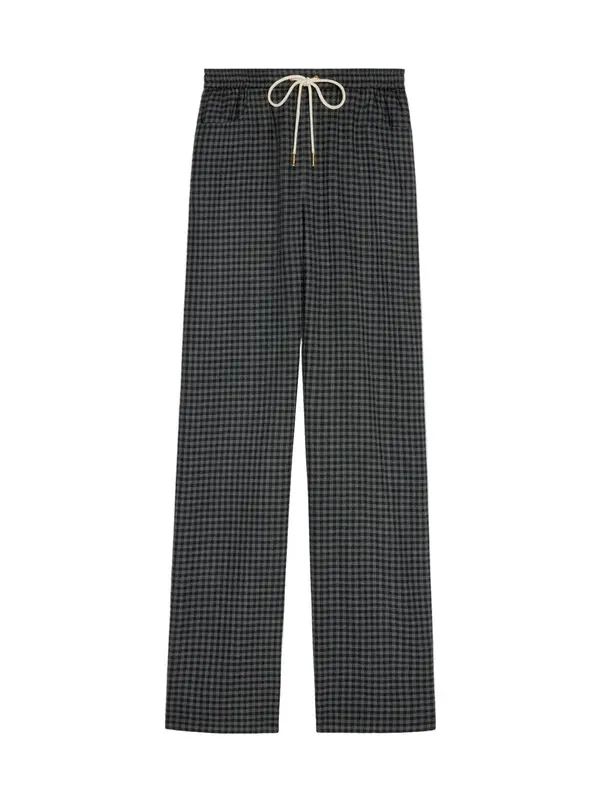 Celine Madras Wool And Cashmere Jogger Trousers - Multicolor