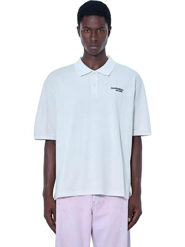 Acne Studios Washed Logo Polo Shirt - White