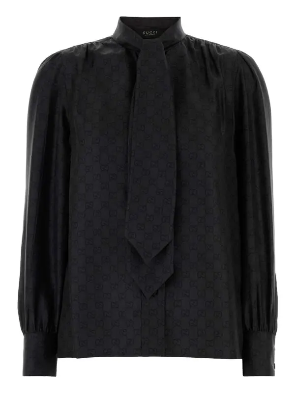 Gucci Silk Twill Shirt - Black