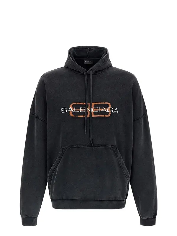 Balenciaga Cotton Hooded Sweatshirt - Multicolor