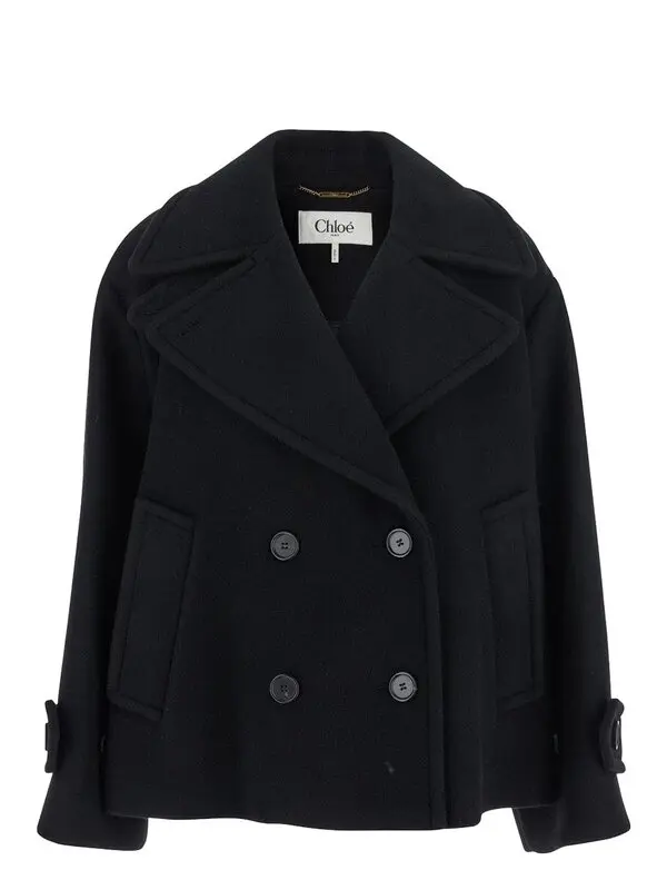Chloé Wool Blend Double-breasted Jacket - Multicolor