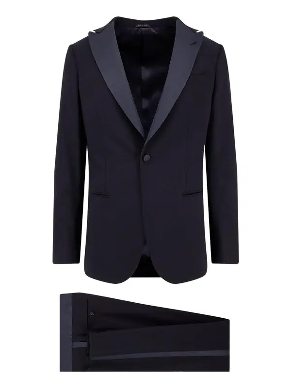 Giorgio Armani Soho Virgin Wool Tuxedo - Multicolor