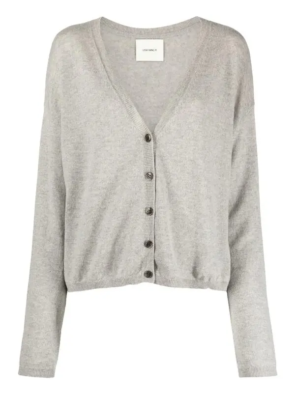 LISA YANG Cashmere Knit Cardigan - Gray