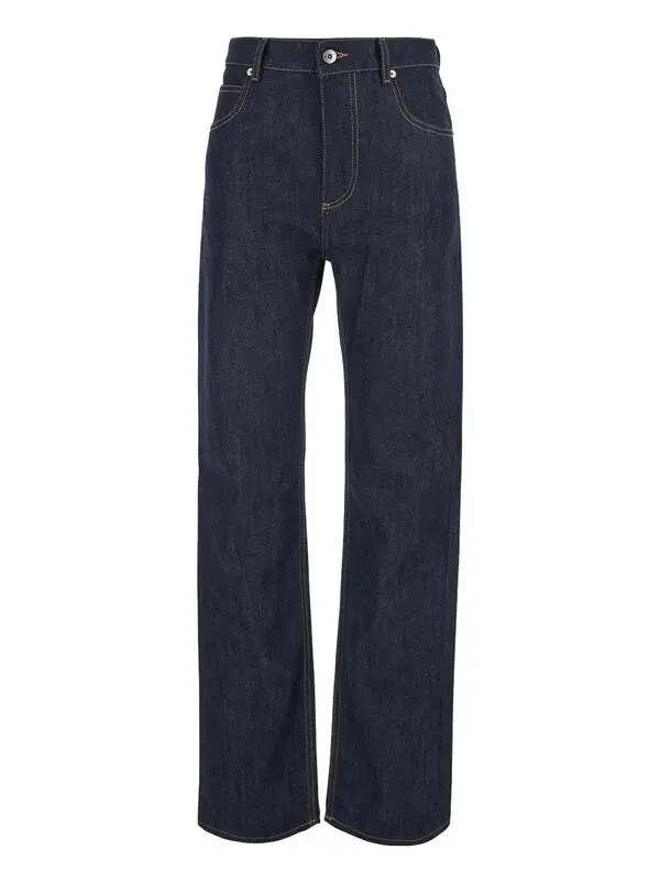 Bottega Veneta Contrast Stitching Denim Jeans - Multicolor