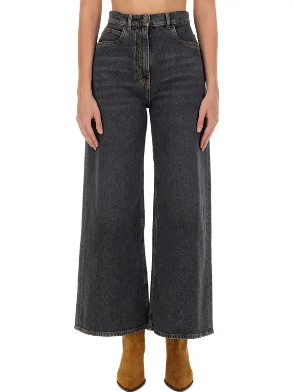 Etro Jacquard Baggy Jeans - Gray