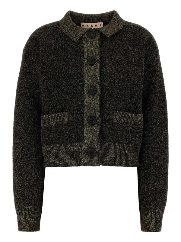 Marni Wool-blend Cropped Cardigan - Multicolor