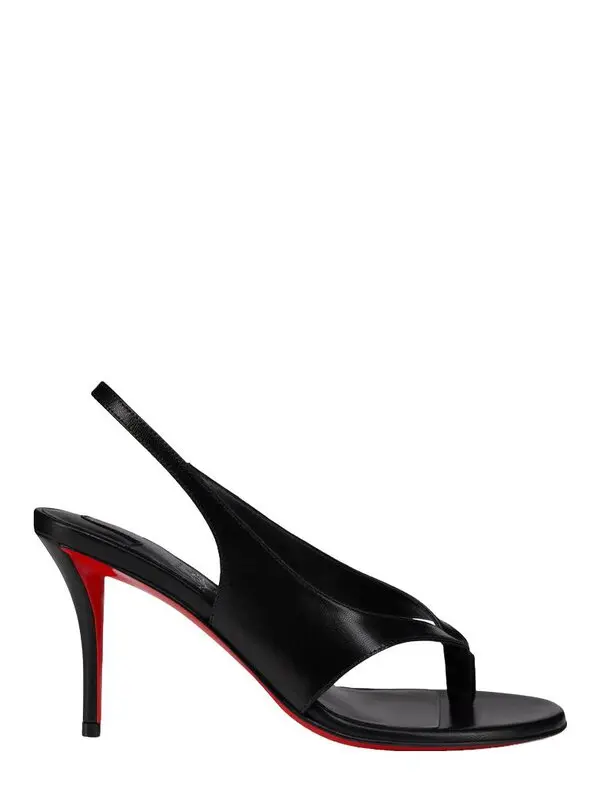 CHRISTIAN LOUBOUTIN Miss Z Leather Thong Sandal - Black