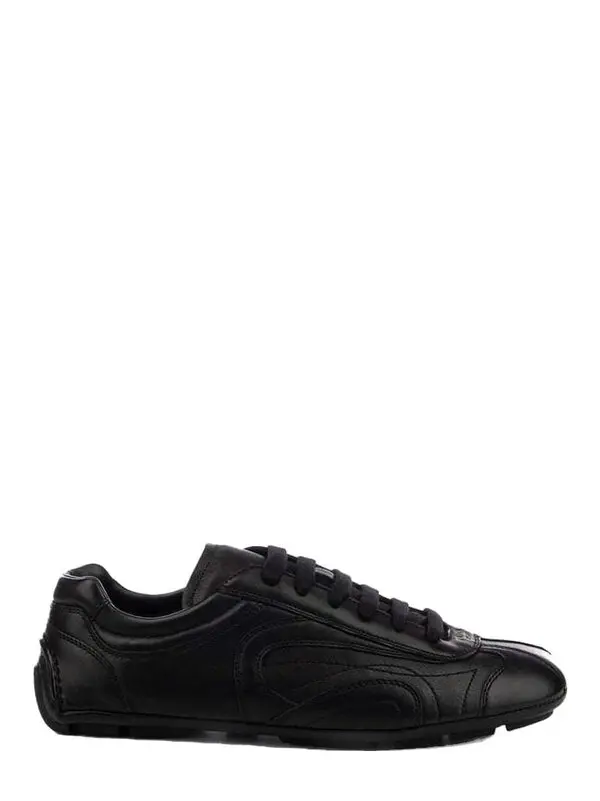Prada Leather Lace-up Sneakers - Multicolor