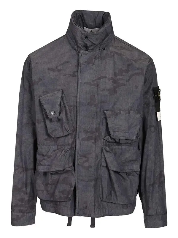 Stone Island Camouflage Field Jacket - Blue