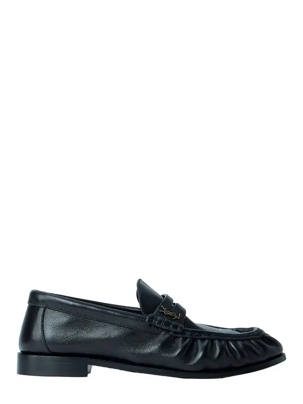 Saint Laurent Le Loafer Supple In Matte Leather - Black