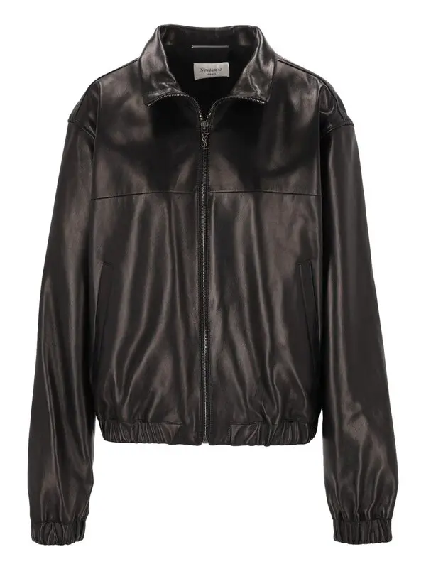 Saint Laurent Cassandre Lambskin Jacket - Black