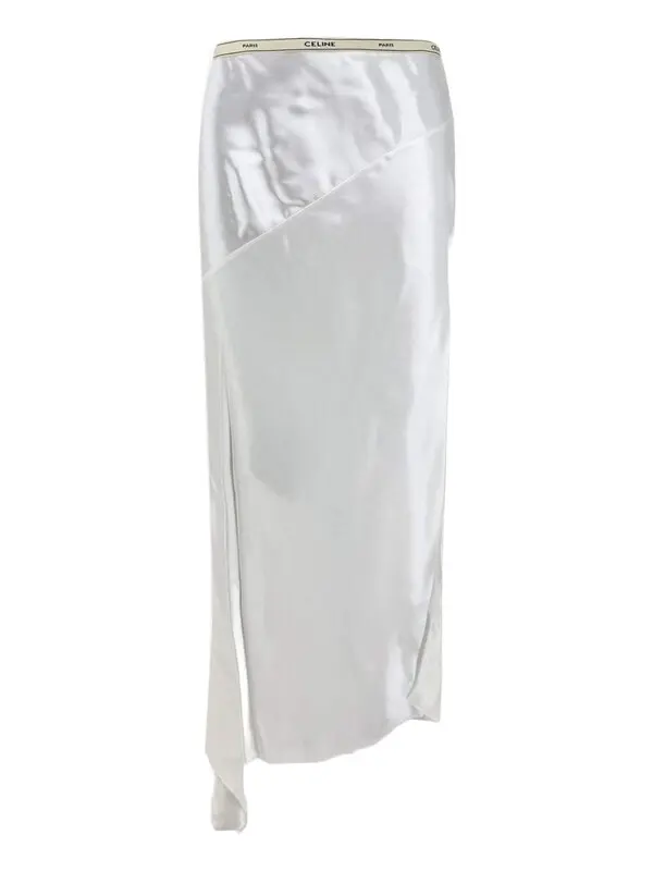 Celine Viscose Satin Midi Skirt - Multicolor