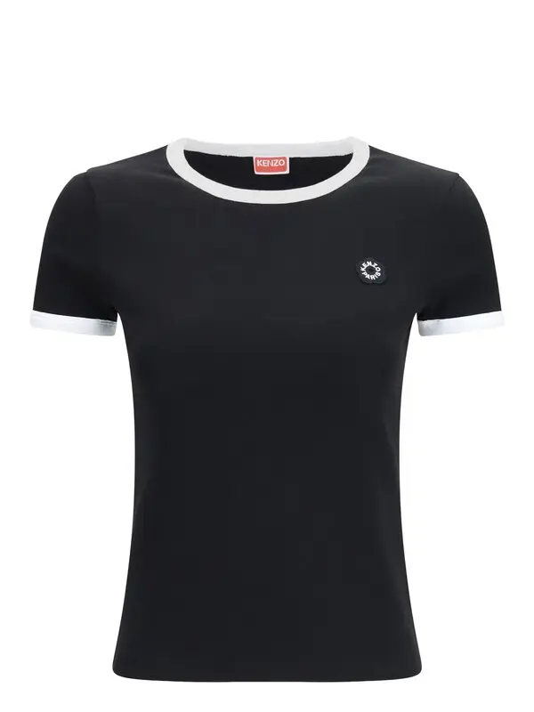 Kenzo Boke Flower 2.0 Embroidered Cotton T-shirt - Black
