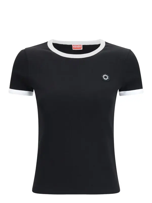 Kenzo Boke Flower 2.0 Embroidered Cotton T-shirt - Black