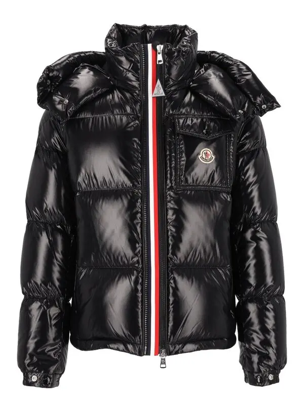 Moncler Montbeliard Short Down Jacket With Hood - Black