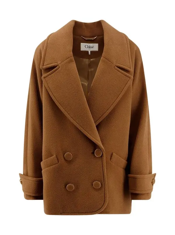 Chloé Short Wool Coat - Multicolor