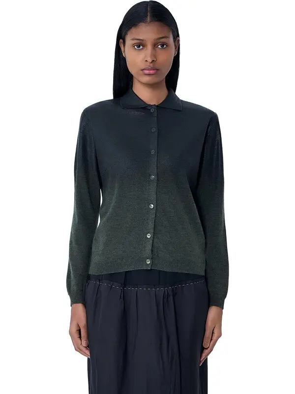 MAISON MARGIELA Button-up Fine Knit Cardigan - Green