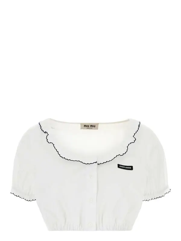 Miu Miu Cotton Sweater - White