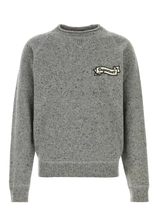 Dsquared2 Melange Wool Blend Sweater - Gray