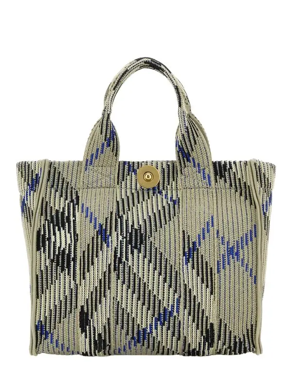 Burberry Embroidered Fabric Check Mini Handbag - Multicolor