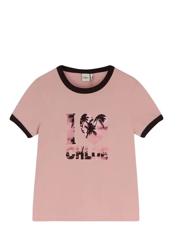 Chloé Cotton T-shirt With Print - Multicolor