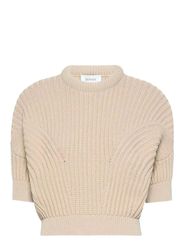 Sportmax Cotton Blend Sunburst Pattern Sweater - Multicolor