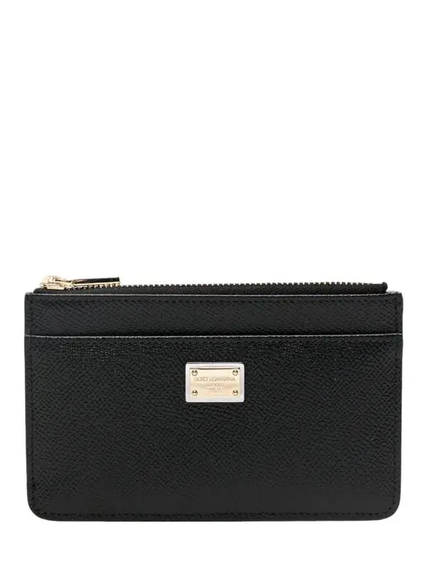 Dolce & Gabbana Dauphine Calf Leather Card Holder - Black