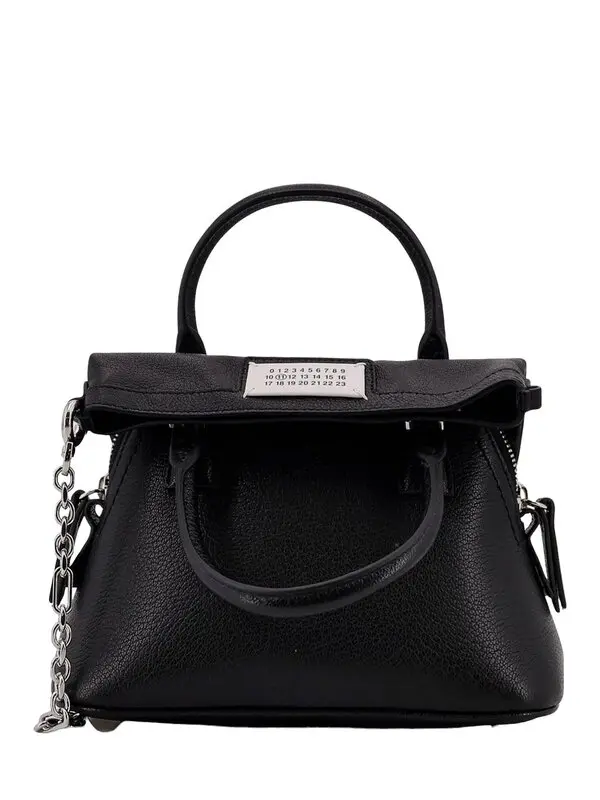 MAISON MARGIELA Leather Shoulder Bag - Black