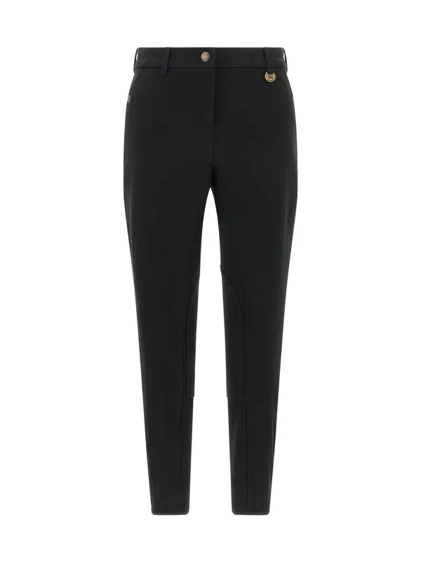 Burberry Anne Stretch Cotton Jodhpur Trousers - Black