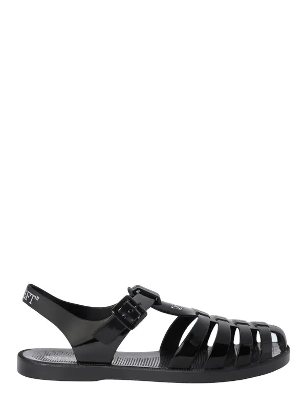 Off-White Arrow Pvc Fisherman Sandals - Black