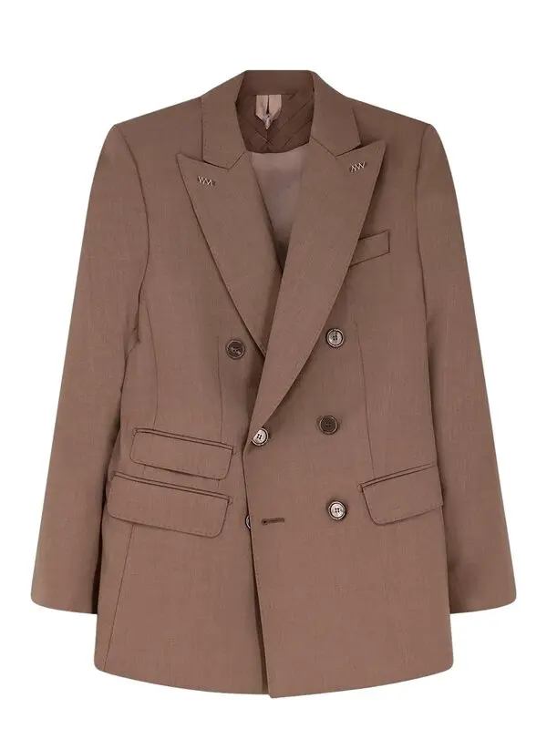 Max Mara Mxmcupola Virgin Wool Blazer - Multicolor