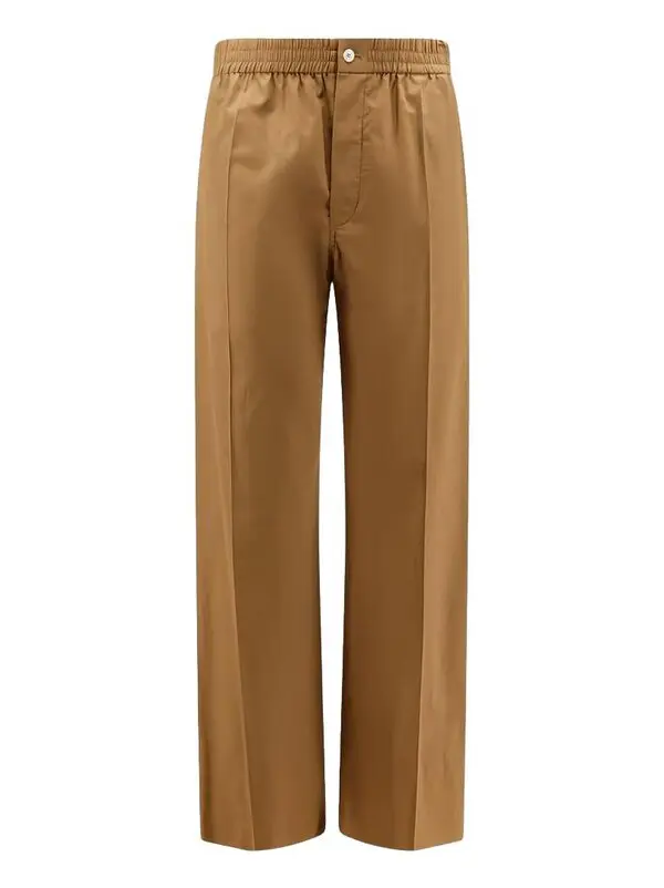 Celine Cotton And Linen Blend Trousers - Multicolor