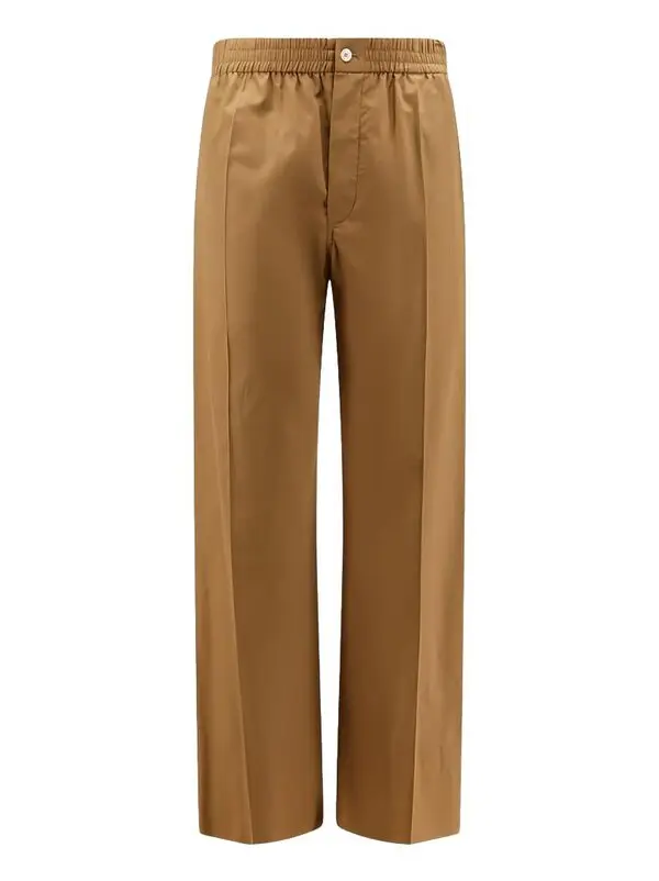 Celine Cotton And Linen Blend Trousers - Multicolor