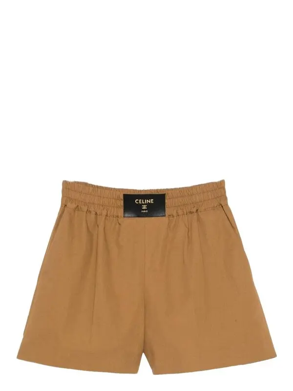 Celine Cotton And Linen Blend Shorts - Multicolor