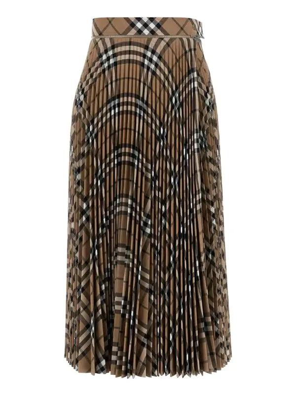Burberry Embroidered Polyester Blend Skirt - Multicolor