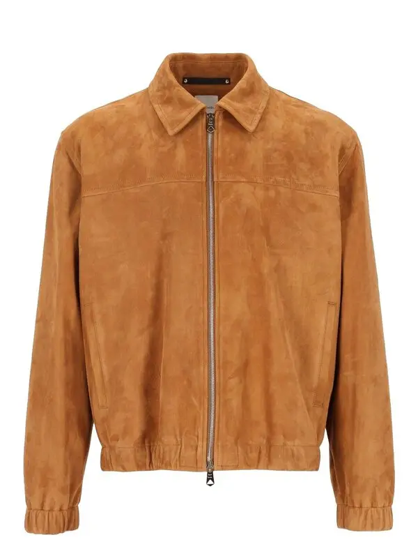 Paul Smith Lambskin Suede Jacket - Brown