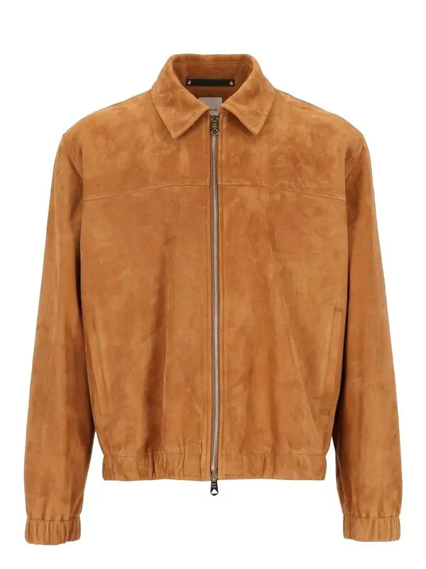 Paul Smith Lambskin Suede Jacket - Brown