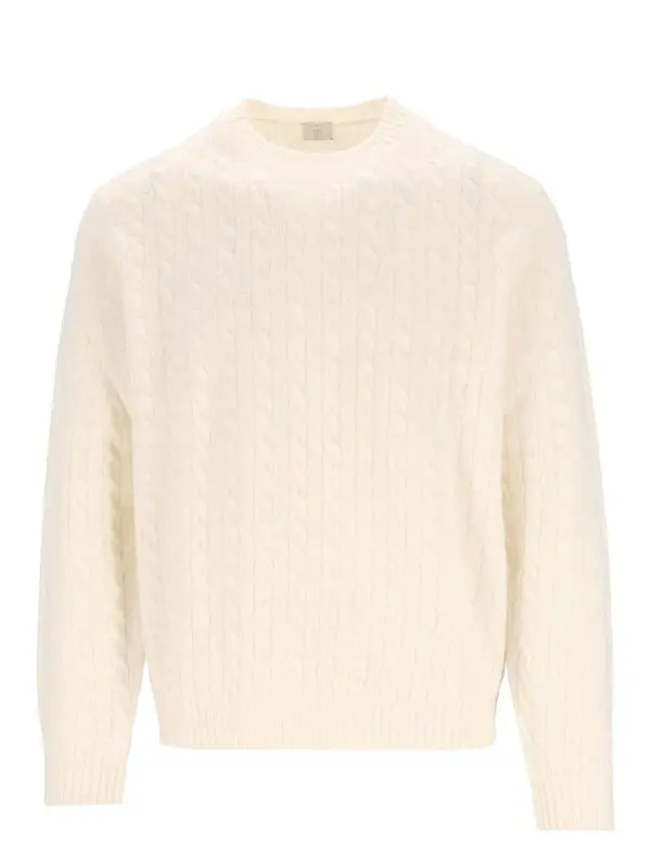 Eleventy Cable-knit Jumper - White