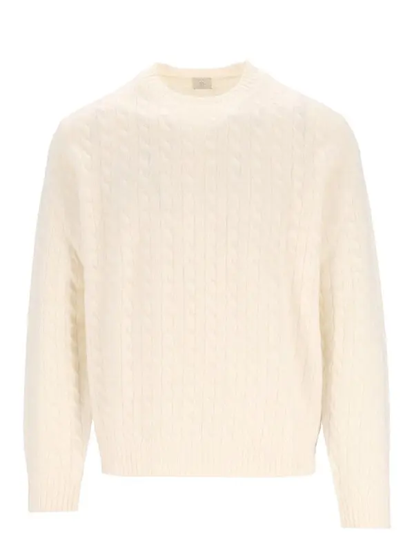 Eleventy Cable-knit Jumper - White