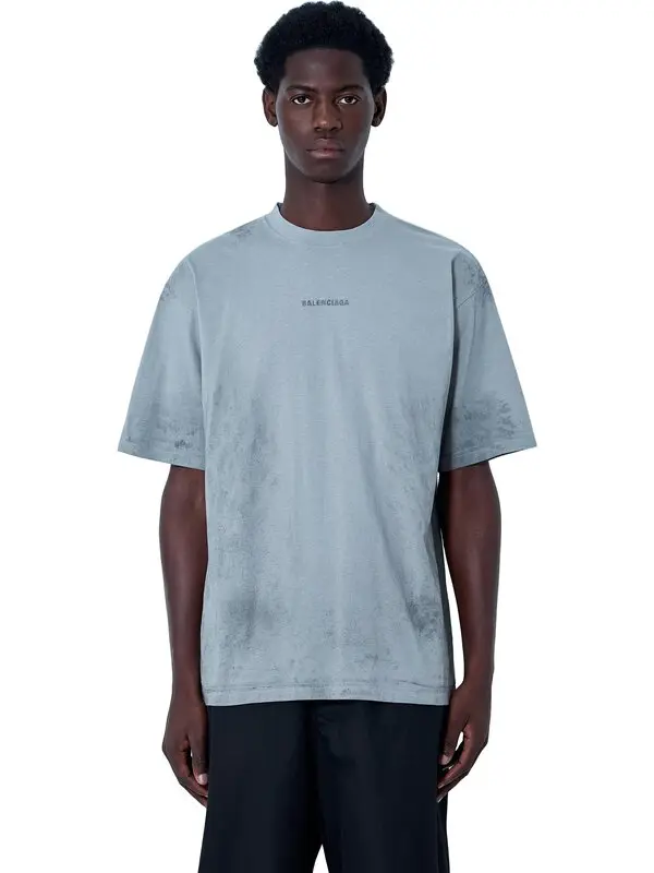 Balenciaga Logo Motif T-shirt - Gray