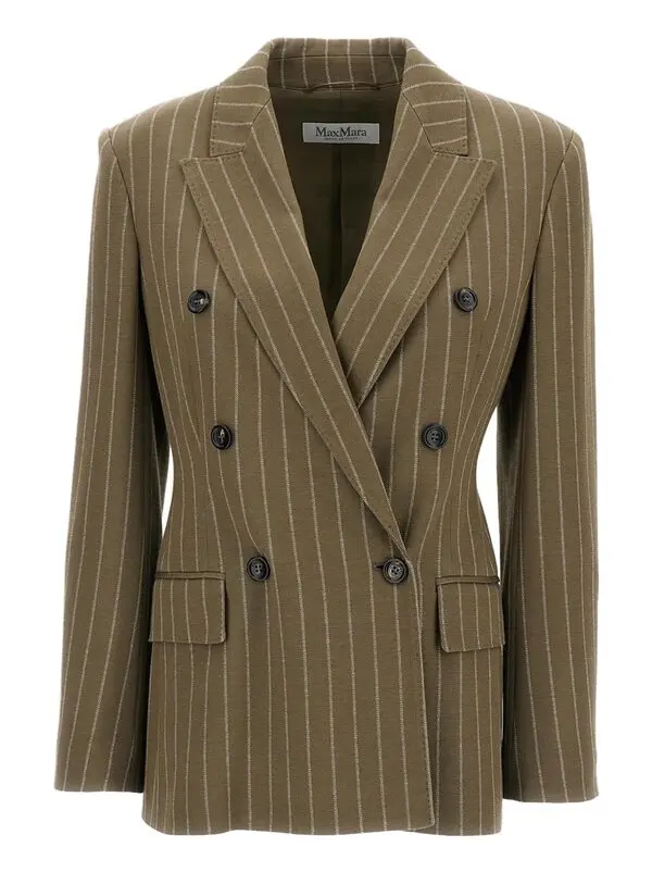 Max Mara Pinstripe Double-breasted Blazer - Multicolor