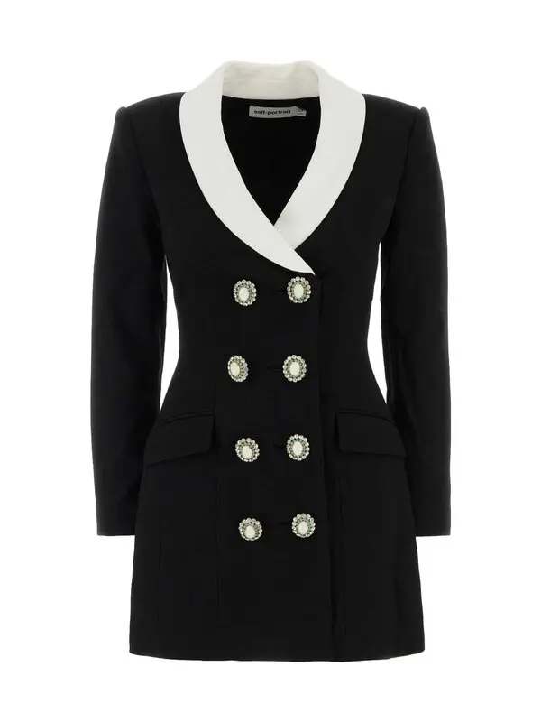 SELF-PORTRAIT Black Tailored Blazer Mini Dress - Multicolor
