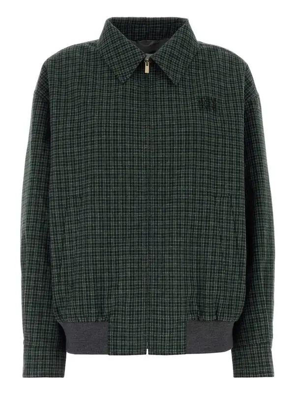 Miu Miu Embroidered Flannel Jacket - Multicolor