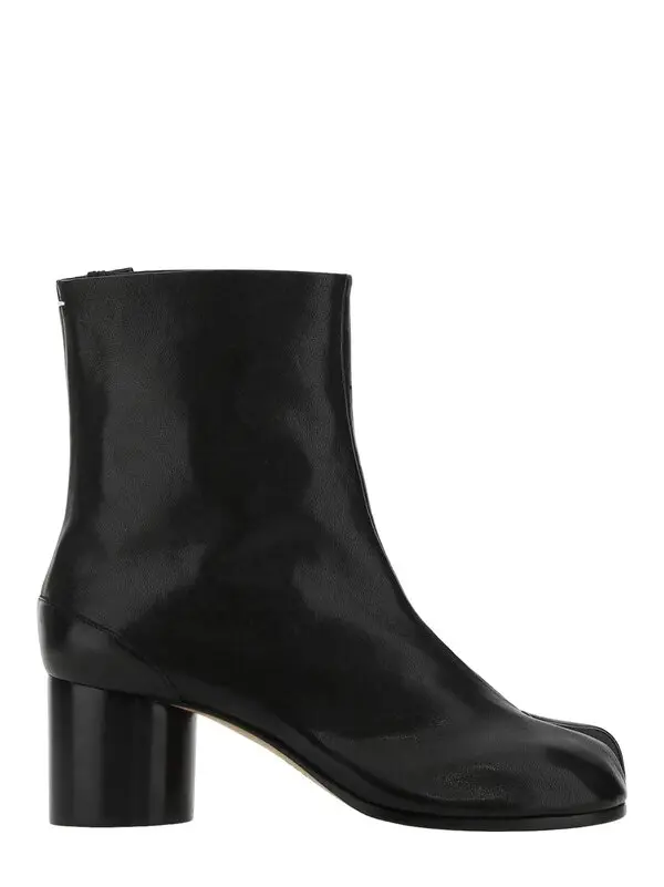 MAISON MARGIELA Leather Tabi Ankle Boots - Black