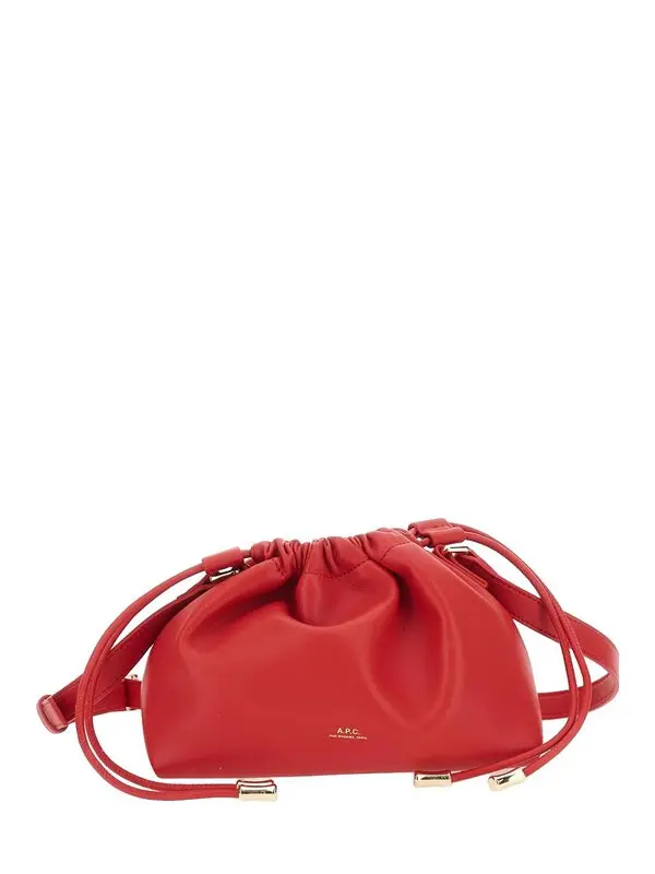 A.p.c. Ninon Mini' Crossbody Bag With Engraved Logo On The Front And Adjustable Ecoleather Strap In For - Red