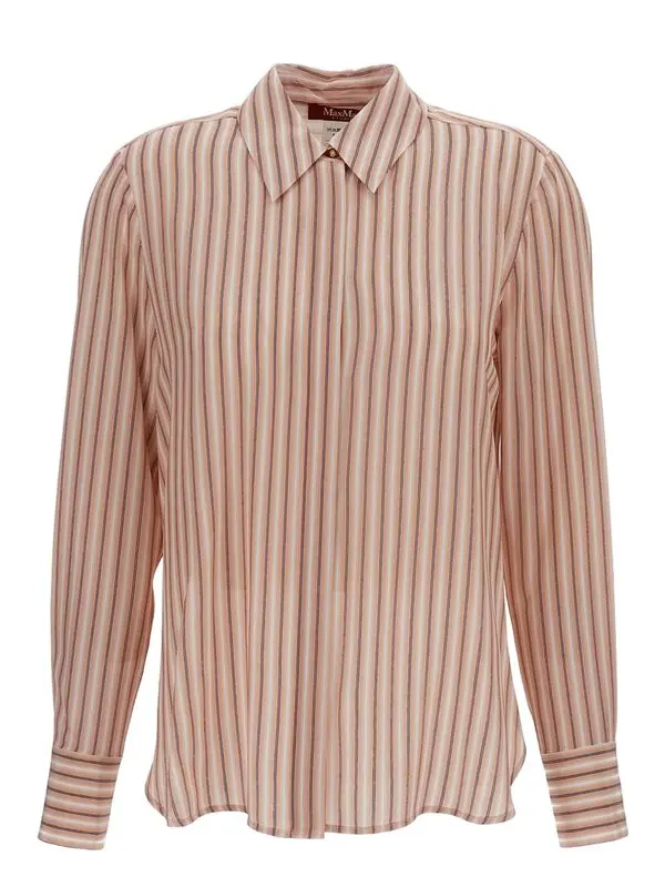 Max Mara Striped Silk Shirt - Multicolor