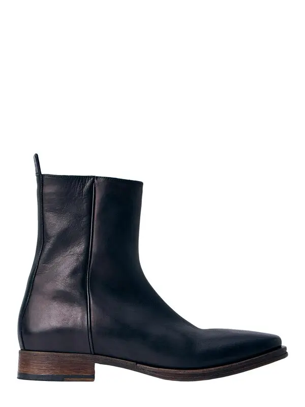 Acne Studios Leather Ankle Boots - Black